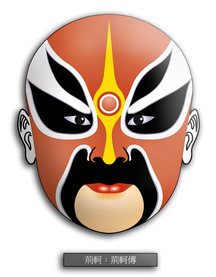 Beijing Opera Masks - Jingkezhuan Jingke Mask