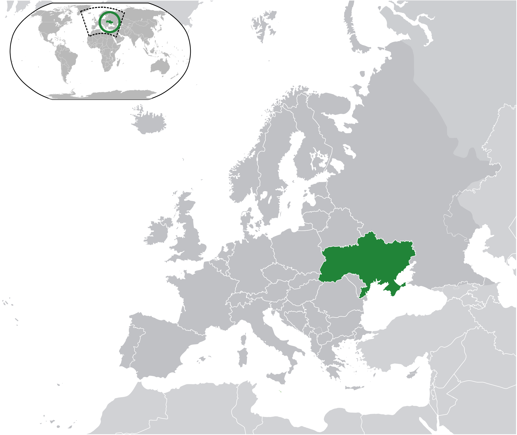 Location Of The Ukraine In The World Map
